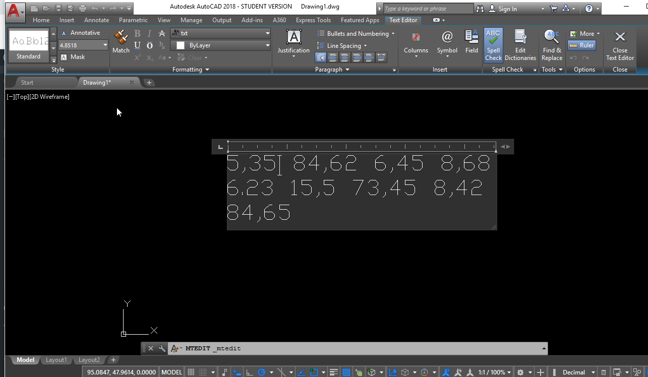 Chuyển nhiều DText thành một MText trên AutoCAD 2018 ⋆ Mẹo AutoCad