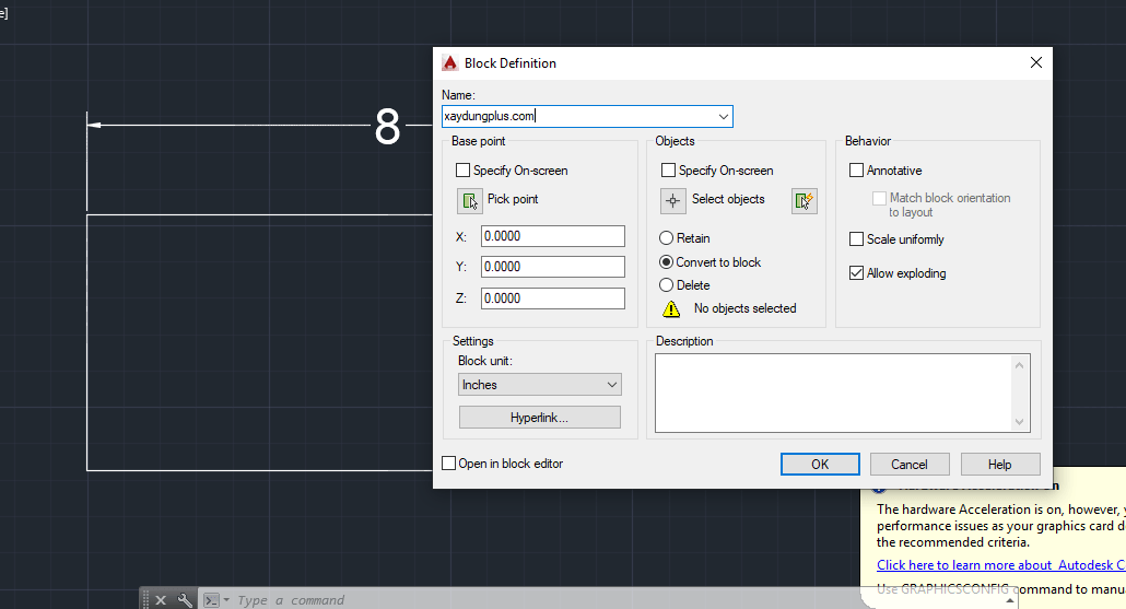 Mẹo sử dụng trục tọa độ trong AutoCad ⋆